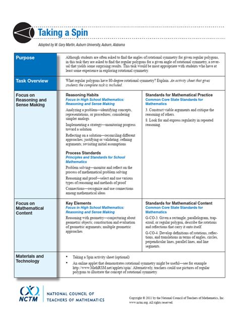 Rsm Task Taking A Spin Download Free Pdf Reason Mathematics