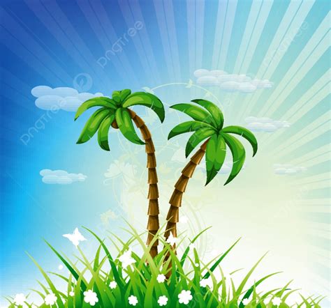 야자수 벡터 일러스트와 함께 여름 배경 열 요약 화려한 배경 일러스트 및 사진 무료 다운로드 Pngtree