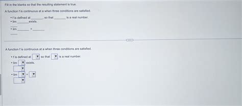 Solved Fill In The Blanks So That The Resulting Statement Is