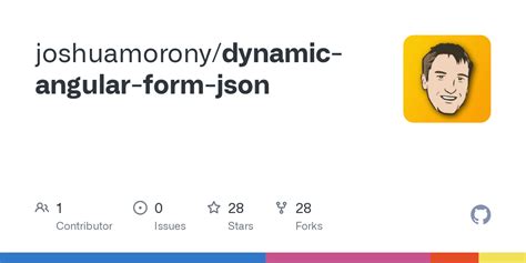 Github Joshuamoronydynamic Angular Form Json