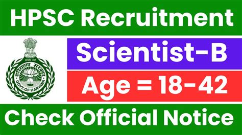Hpsc Scientist B Recruitment 2025 Exam Pattern And Syllabus Pdf Out Haryana Jobs