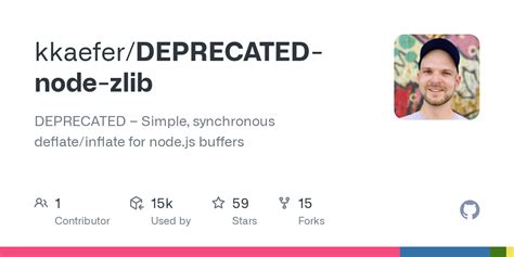 GitHub Kkaefer DEPRECATED Node Zlib DEPRECATED Simple Synchronous