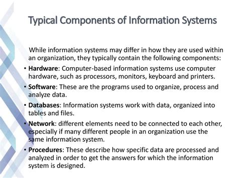 Concepts And Components Of Information System