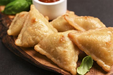 Samosa Stuffed With Meat And Spices Stock Image Image Of Traditional