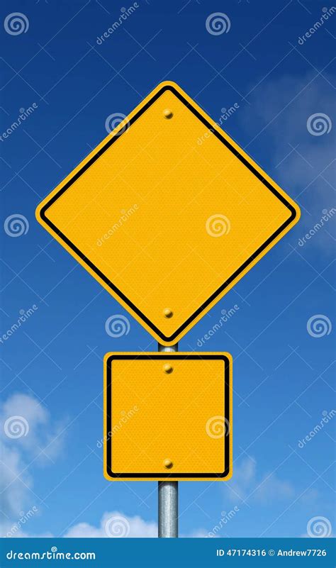 Blank Yellow Road Sign Stock Illustration Illustration Of Icon 47174316