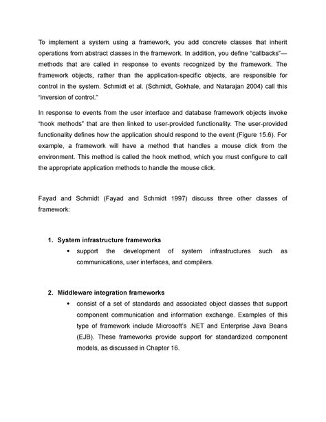 System Infrastructure Frameworks To Implement A System Using A