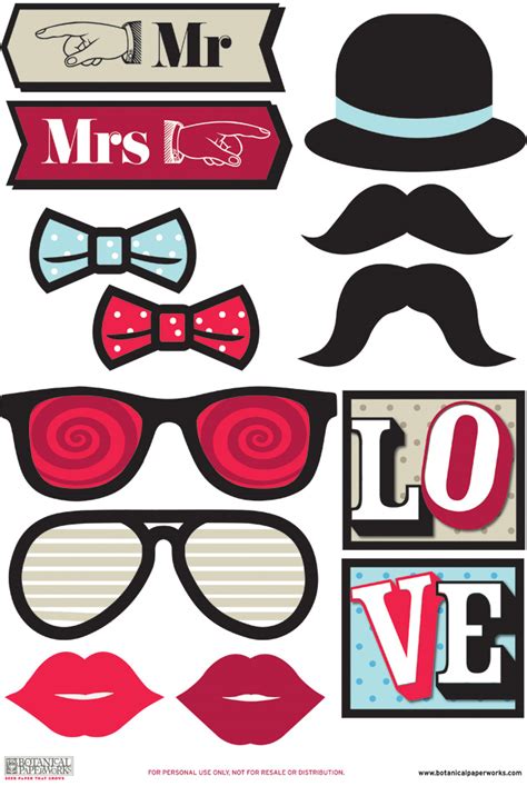 Photo Booth Props Free Template At Sasdragonflyblog Blog