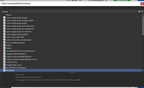 Nakama Asmdef Files Appear As Unspecific Runtime And Editor When Being