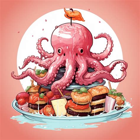 Premium Vector Cute Octopus Illustration