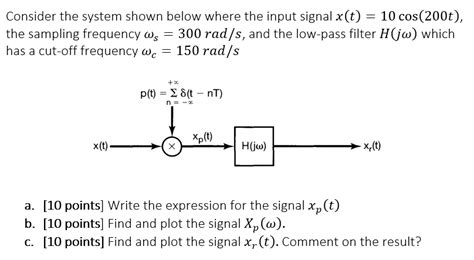 solved consider the system shown below where the input
