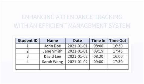 enhancing attendance tracking with an efficient management system excel