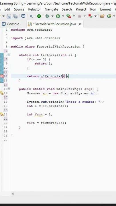 Factorial Of A Number Using Recursion In Java Java Development