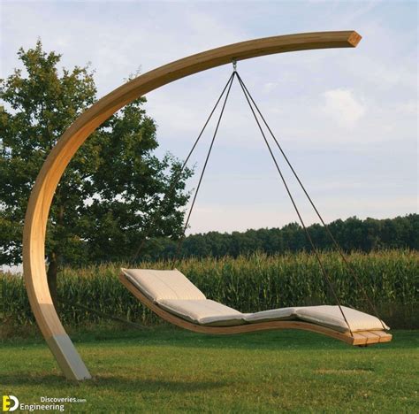 A Swing Bed In The Middle Of A Field