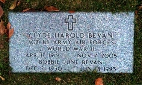 Bobbie June Bevan 1930 1993 Find A Grave Memorial