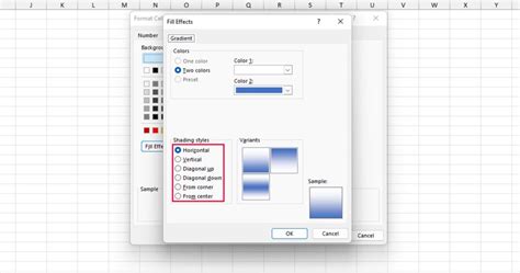 how to apply shading in excel