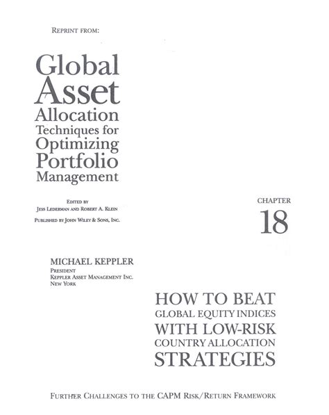 Pages From Global Asset Allocation Techniques Keppler