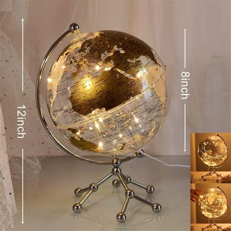 8′ World Globe Illuminated World Globe With Metal Stand Educational