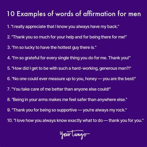 20 Words Of Affirmation Examples For Men — And How To Speak This Love