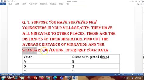 12th Hsc Geography Practical 3 Data Analysismeasures Of Dispersionpart 2solved Practical