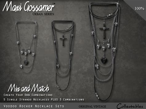 Second Life Marketplace Necklace Voodoo Rocker Necklace Set