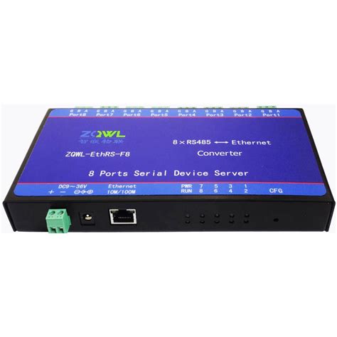 พอร์ตเซิร์ฟเวอร์อนุกรม Rs485 8 ทาง ไปยังเครือข่าย พร้อมแยก Modbus Tcp