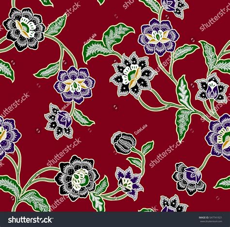 Seamless Batik Patternable Repeat Textile Printing Stock Illustration