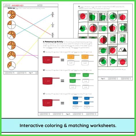 Fraction Unit Workbook 10 Lessons And Hands On Resources To Introduce