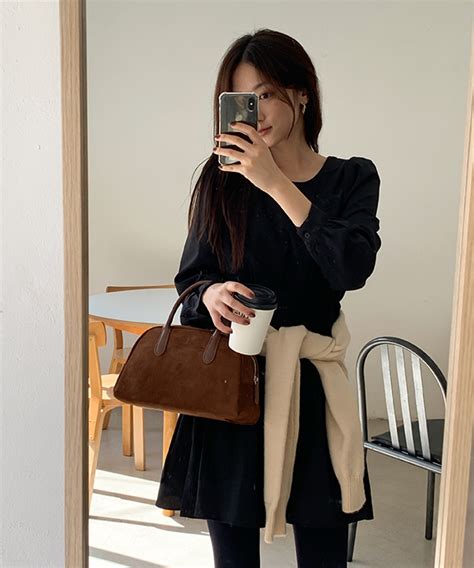 리얼코코 누적5천장 자체제작 리브엘 셔링 캉캉 미니 원피스 2 Color 하객룩퍼프셀프웨딩레이어드긴팔