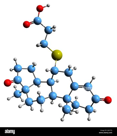 3d Image Of Ovandrotone Skeletal Formula Molecular Chemical Structure Of Synthetic Androstane