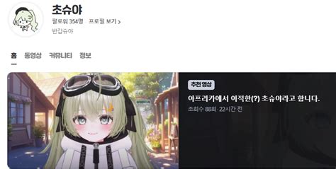 아프리카 치지직으로 이적한 버튜버 홍보 버튜버 에펨코리아