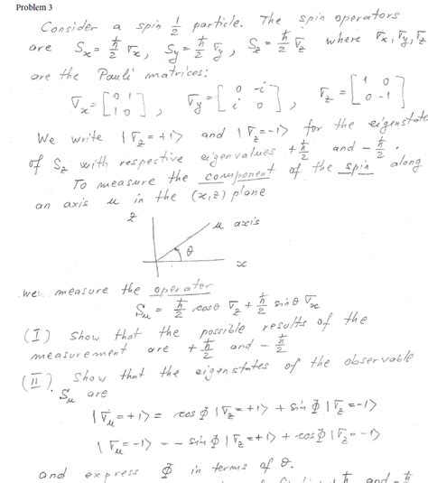 solved consider a spin 1 2 particle the spin operators are