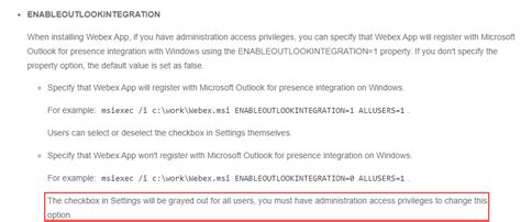Solved Outlook 365 Desktop App Webex Presence Not Showing Cisco Community