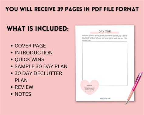 declutter planner declutter checklist decluttering guide declutter