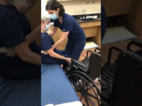 Stand Pivot Transfer Bed To Wheelchair Youtube
