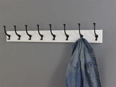 White Coat Racks With Hat And Coat Style Hooks With Solid Brass Age Bronze And Satin Nickel Matt