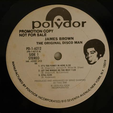James Brownthe Original Disco Man 白プロモ） レコード通販・買取のサウンドファインダー