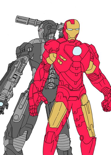 Iron Man And War Machine Color By Sleepbringer On Deviantart