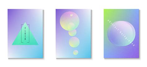 홀로그램 배경입니다 미니멀한 디자인 생생한 요소 디지털 배너 형광 구체 수집 핑크 텍스처 추상 세트입니다 노이즈 그라데이션 모양 보라색 홀로그램 배경 거친 필름 효과에 대한