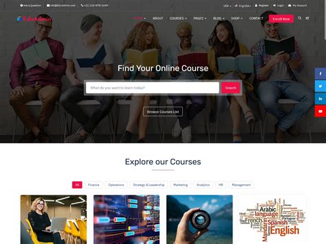 LMS Dashboard Education Admin Template Bootstrap UI Kit Eduadmin