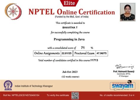 Java Programminginjava Nptel Skilldevelopment Onlinelearning Bhavitha T