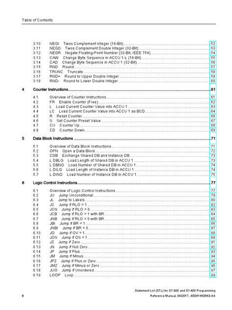Statement List Stl For S7 300 And S7 400 Programming 8 Reference