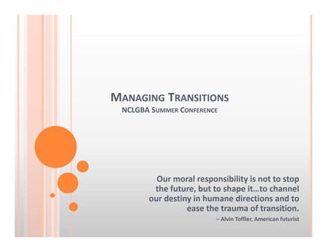 Managing Transitions Presentation Ppt
