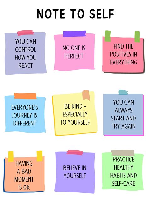 Best 13 Note To Self Reminders Positive Self Care Notes Self Love