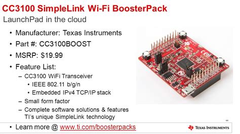 Featuring Cc3200 Simplelink Wi Fi Launchpad Monday June Ppt Video