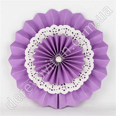 Паперова гармошка з мережевим бузкова двостороння 40 см Id 499290155 ціна 42 ₴ купити