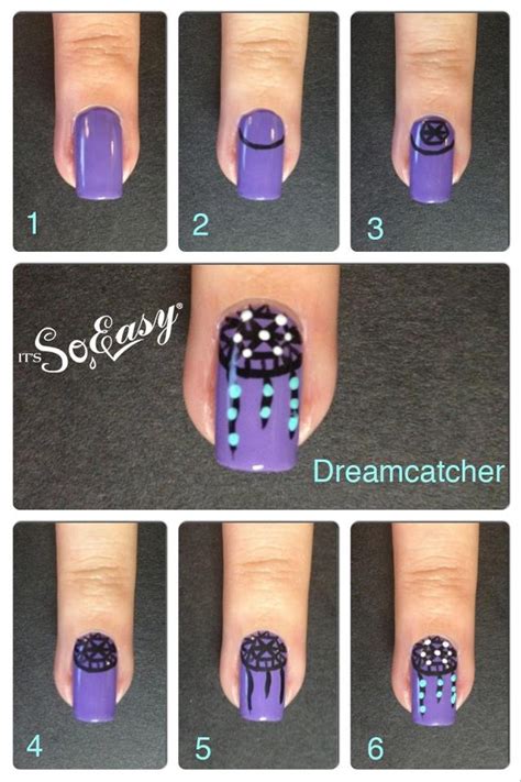 So Easy Nail Art Dreamcatcher Tutorial Pretty Nail Art Cute Nail Art