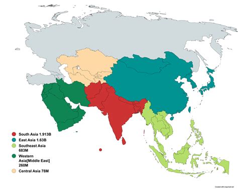 Population Map Of Asia Population Map Of Asia From The World Book