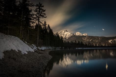 Wallpaper Sunlight Landscape Mountains Night Lake Water Nature