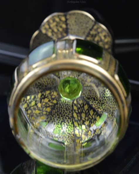 Antiques Atlas Bohemianmoser Cabochon Emerald Green Wine Glass