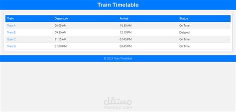 Train Time Table مستقل